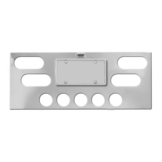 Stainless Steel Rear Center Light Panel With 4 Oval And 5 Rnd 2.5 Inch ...