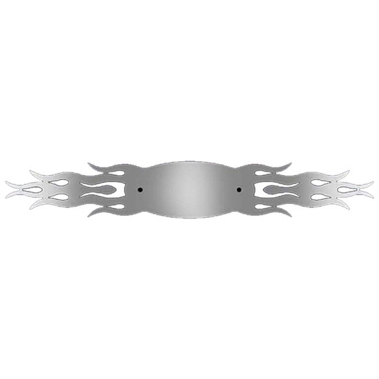 Stainless Steel Double Sided Flames Hood Emblem Accent For Peterbilt ...