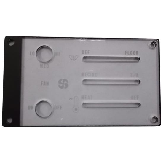 Peterbilt 359 AC-Heater Slider HVAC Control Plate W/ Clear Cover By ...