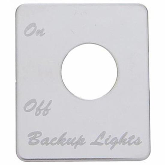 Stainless Steel Backup Light Switch Plate - On Off For Peterbilt 378 ...