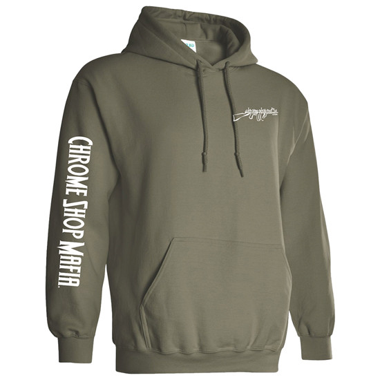 CSM Tommy Gun Logo Military Green Hoodie - 4 State Trucks