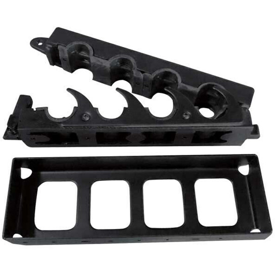 4 Bay J-Lock Load Lock Rack With Tray- Vertical Mount - 4 State Trucks