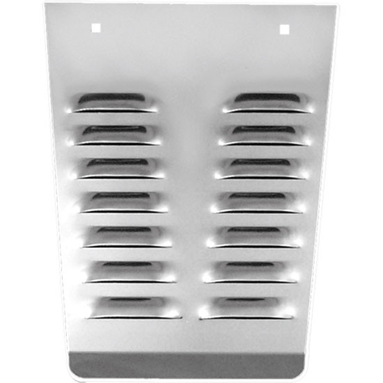11 X 14 Inch SS Tapered Louvered Anti-Sail Mud Flap Plates - 4 State Trucks