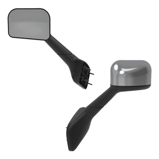 Manual Chrome Hood Mirror Assembly For International LT - 4 State Trucks