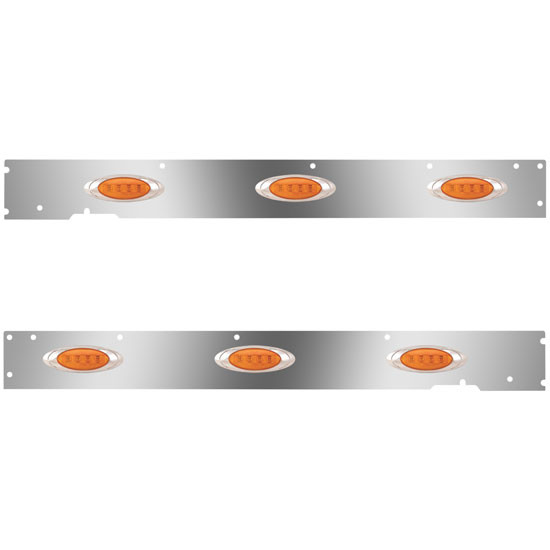 Stainless Steel Cab Panels W/ 6 P1 Amber/Amber LEDs For Kenworth T660 W ...