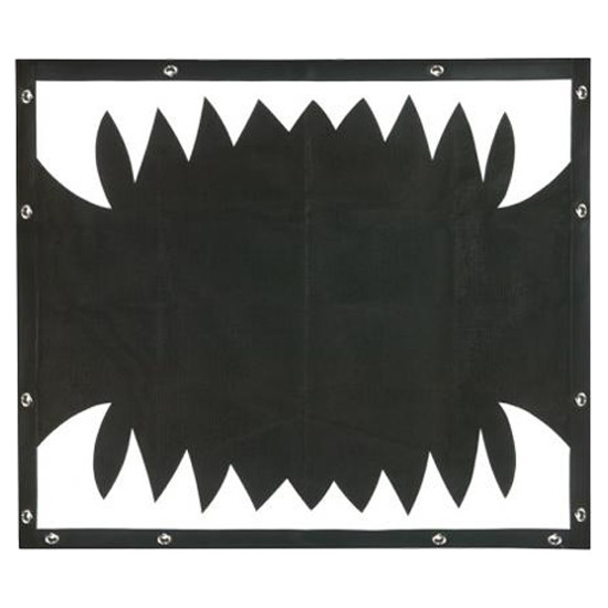 Black Bug Screen With White Jaws For Kenworth T800 - 4 State Trucks