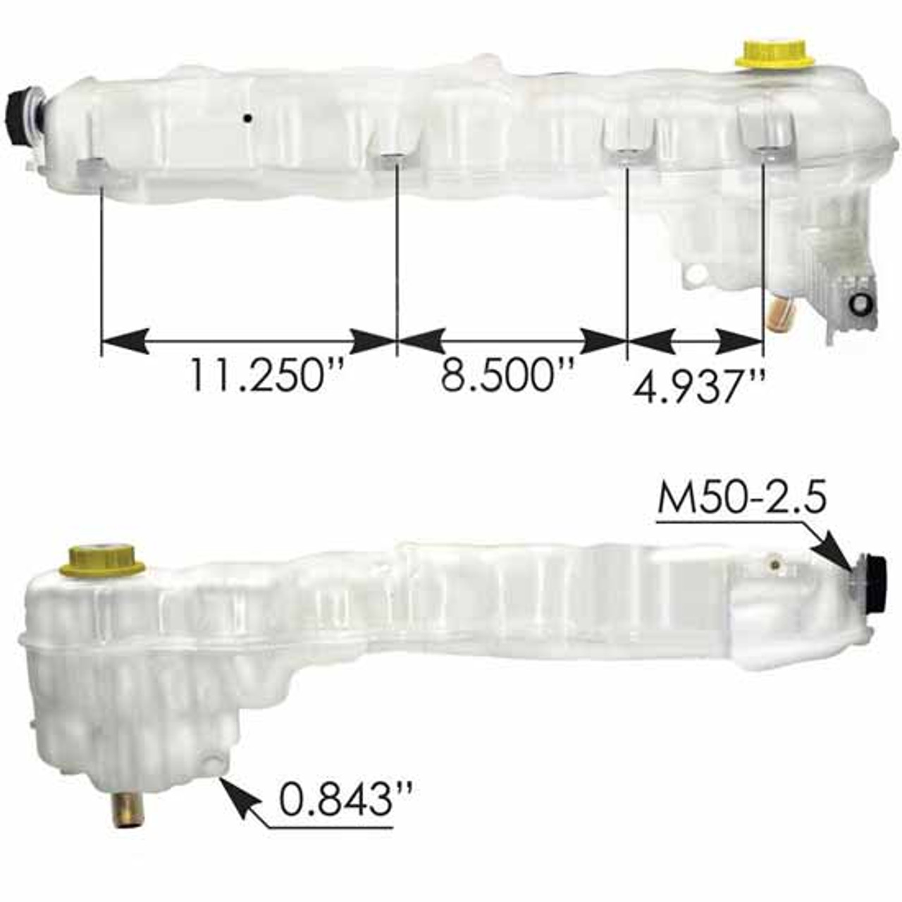 Coolant Reservoir Replaces A05-32836-000 For Freightliner Cascadia 2018 ...