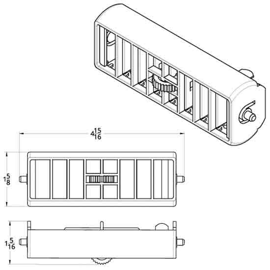 Chrome AC Vent For Freightliner - Passenger Side - 4 State Trucks