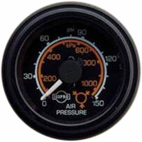 Isspro 2-1/16 Inch Dual Mechanical Air Pressure Gauge 0-150 PSI, 0-1050 ...