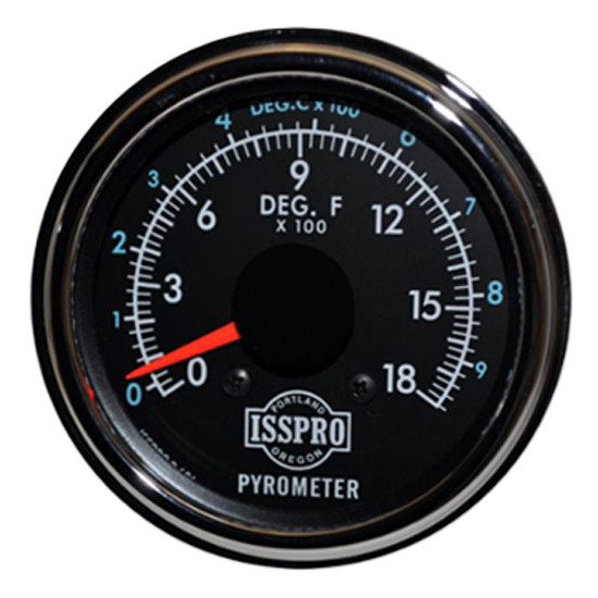 3 Inch Chrome Electric Pyrometer Gauge, 0-1800 Degree, By Isspro - 4 ...
