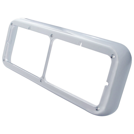 Chrome Dual Square Headlight Bezel - Replaces 16-07538, 3-2048-3, K307 ...