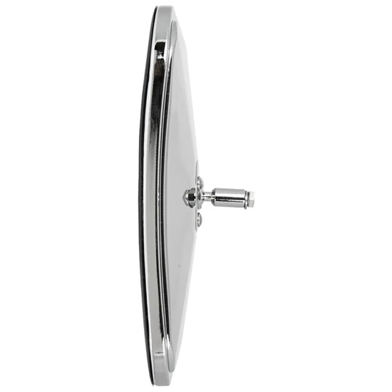 8 1/2 Inch Stainless Steel Rectangle Convex Spot Mirror W/ Center Mount ...