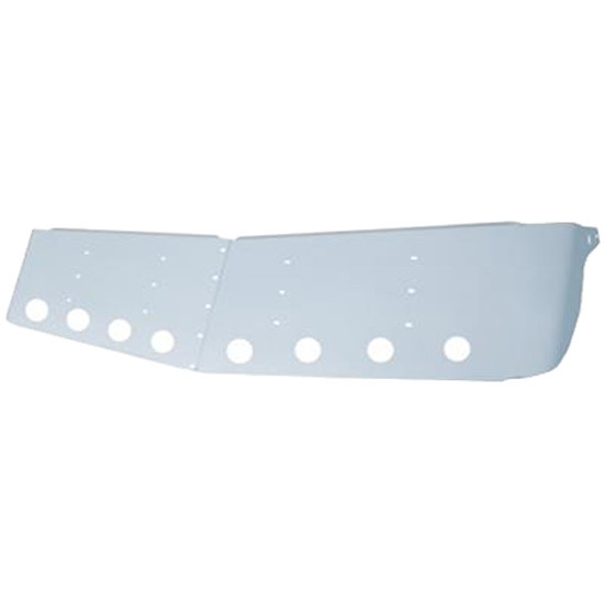13.5 Inch Stainless Steel Curved Drop Visor W/ Eight 2 Inch Light ...
