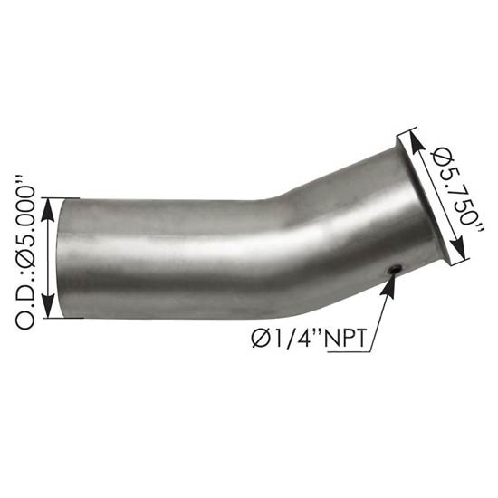 Kenworth T600, T800, W900 With CAT Engine Steel Turbo Pipe, Replaces ...