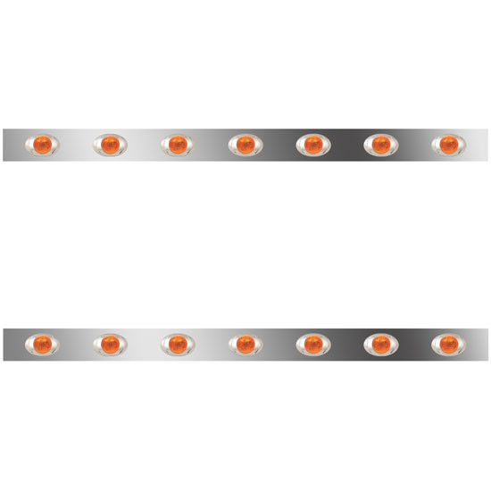 4 Inch Stainless Steel Sleeper Panels W/ 14 P3 Amber/Amber LEDs For ...