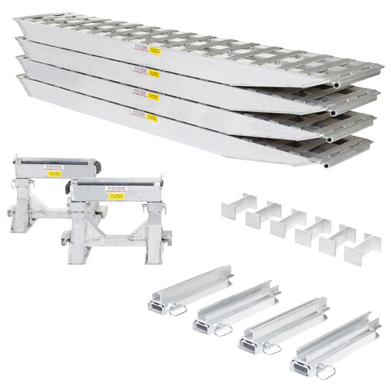 2 Bunk Load Leveler / 4 Ramp System for 20 Inch Step Deck Trailers ...