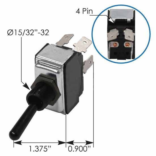 Headlight & Marker Switch For Peterbilt 300 Series - 4 State Trucks