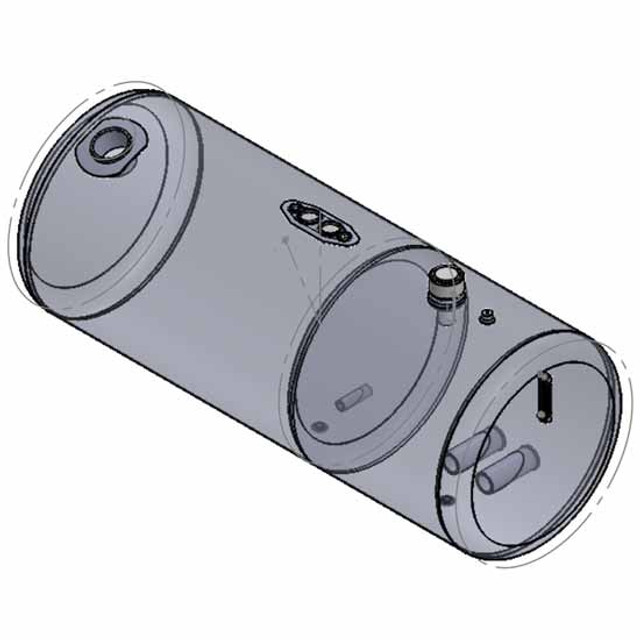 BESTfit Aluminum 150 Gallon Hydraulic Split Tank, 26 X 72 Inch OAL ...