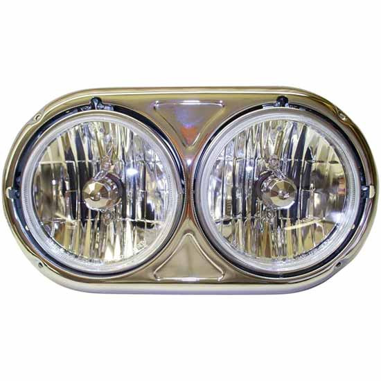 Kenworth W900A / Peterbilt 359 Dual Round Headlight Assembly Upgrade ...