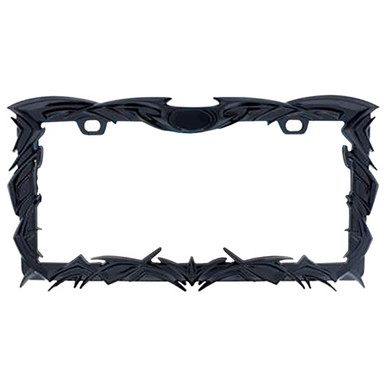 Black Tribal Flame License Plate Frame - 4 State Trucks