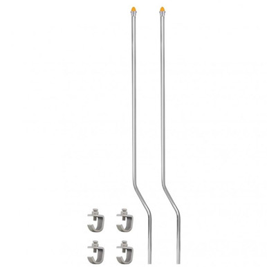 Stainless Steel Bumper Guide Kit W/ Amber Watermelon Light - 4 State Trucks