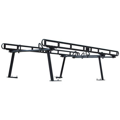 Black Powder-Coated Aluminum Cab-Over Truck Ladder Rack For Full-Sized ...