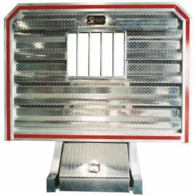 Deluxe Cab Rack - Diamond Plate 68 X 72 Inch With Jail Bar Window And ...