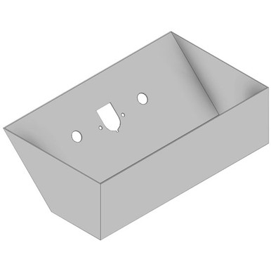 Smooth Aluminum Air Line Box W/ 45 Degree Front, Flange, Trailer Air, 7 ...