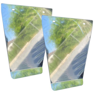 304 SS Tapered Anti-Sail Mud Flap Plates - Blank - 4 State Trucks