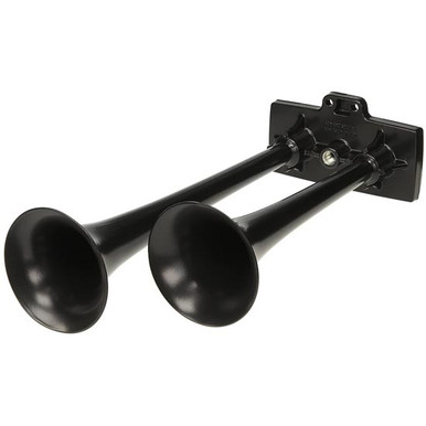 Hadley 15 Inch Black Zinc Dual Bully Horn W/ 1/4 Inch NPT Connection ...