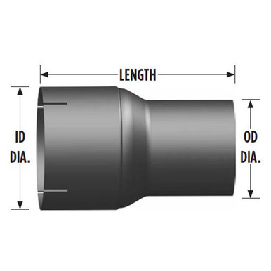 BESTfit Aluminized Steel Exhaust Adapter Reducer 8 ID X 5 OD X 8 Inch ...