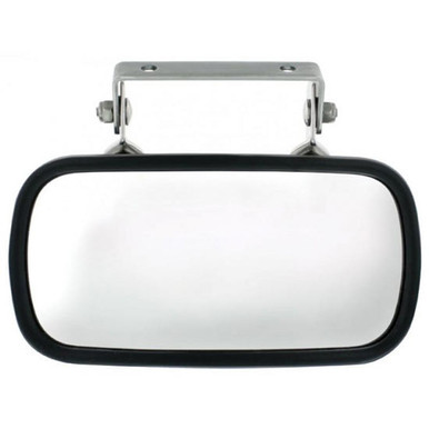 Stainless Steel Over the Door Convex Mirror W/ U-Bracket, 4 X 8.25 Inch ...