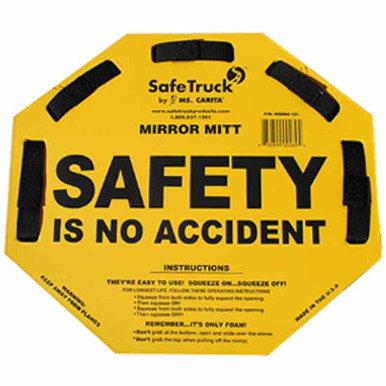 OSHA Yellow Foam Mirror Mitts With Velcro Wrap - 4 State Trucks