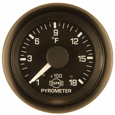 2-1/16 Inch Pyrometer 100-1800F W/ Amp Box, Black Bezel, Black Face ...