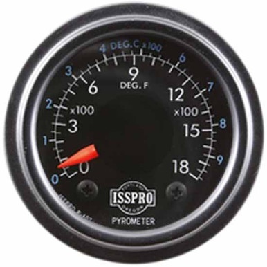 Isspro 2-1/16 Inch Pyrometer Kit 0-1800F W/ Black Bezel, Black Face ...