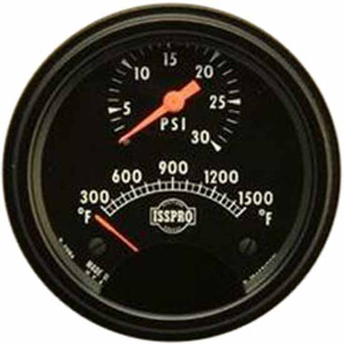 Isspro 3 Inch Turbocator Pyrometer/Boost Gauge 300-1500F, 0-30 PSI W ...