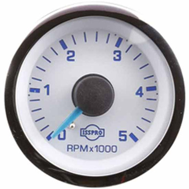 Isspro 2-1/16 Inch Diesel Tachometer Gauge 0-5K W/ White Face, Blue ...