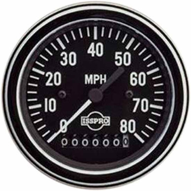 Isspro 3.375 Inch Electric Speedometer 0-80 MPH W/ Resettable Odometer ...