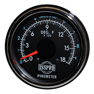 3 Inch Chrome Electric Pyrometer Gauge, 0-1800 Degree, By Isspro - 4 ...