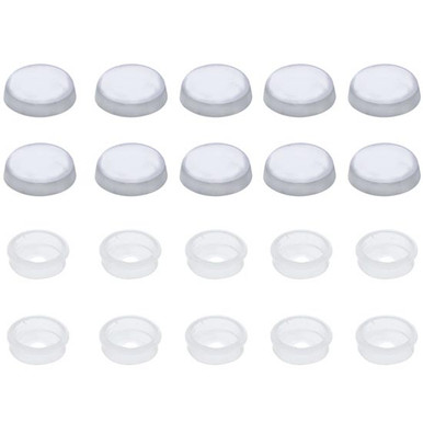 Chrome Snap-On Screw Head Covers For Size 6 & 8 Screws- 10 Pack - 4 ...