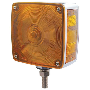 Double Face Red / Amber Square Turn Signal Light - 4 State Trucks