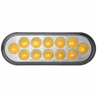 Oval Amber 12 Diode LED Marker-Turn Signal Light With Strobe Function ...
