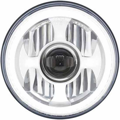 7 Inch Round LED Projection Headlight With Dual Function Halo Ring - 4 ...