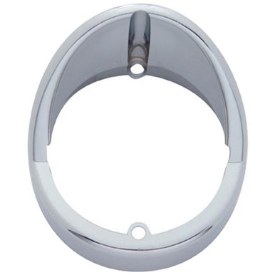 Chrome Round Cab Light Bezel W/ Vertical Visor - 4 State Trucks