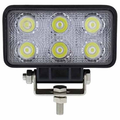 6 High Power LED Rectangular Driving Work Light W/ Pedestal Mount ...