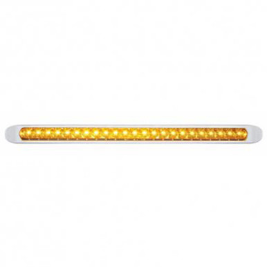 23 LED 17-1/4 Inch Reflector Turn Signal Light Bar W/ Bezel - Amber LED ...