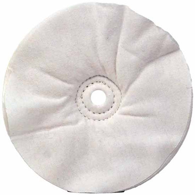 8 Inch 40 Ply White Domet Flannel Finish Buff - 4 State Trucks