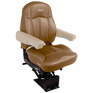 Seats Inc. Legacy Silver Seat W/ Mid Back, STD Base - DuraLeather Brown ...