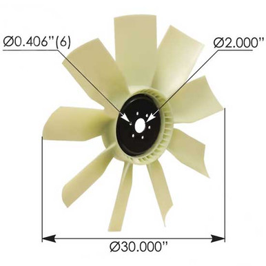 30 Inch Fan Blade, 2 Inch Pilot Hole By BESTfit Replaces 2010884C1, 05 ...