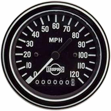 3.375 Inch Chrome Electric Speedometer 120 MPH, By Isspro - 4 State Trucks
